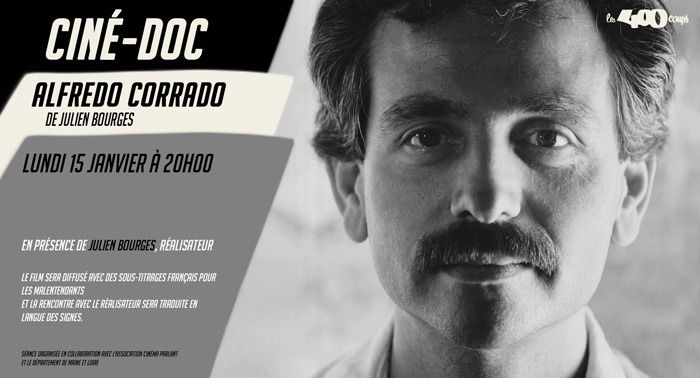 ALFREDO CORRADO - Ciné Doc - lundi 15 janvier à 20h00